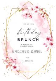 Buy Floral Sakura Wedding Invitation Card Online | Haati